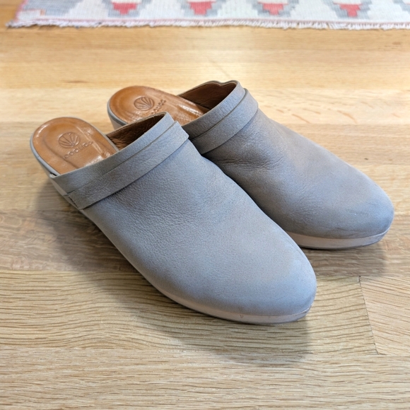 COCLICO | Shoes | Coclico Gray Leather Slipon Mules | Poshmark